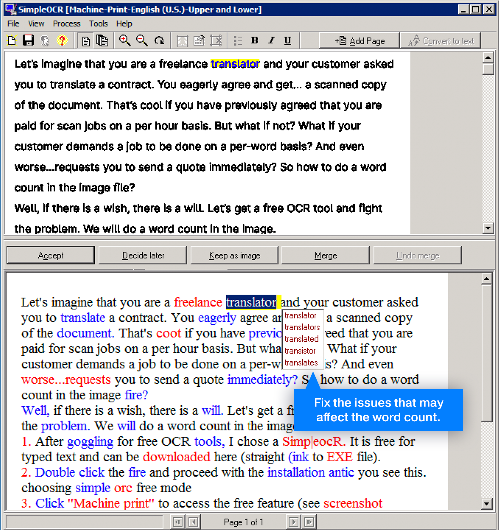 How to Carry Out a Word Count In Images For Free
