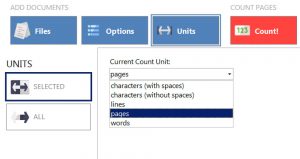 How can you check a page count in Microsoft Word?