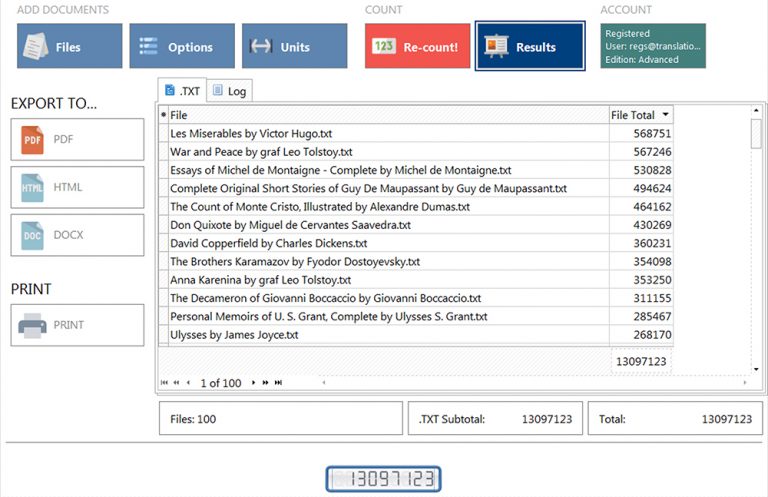 Word Count of top 100 popular books! Word count facts.