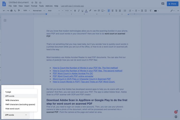 How to Check the Word Count in Google Docs? Read in Word Count Blog
