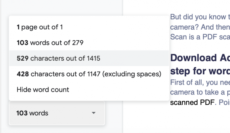 How to Check the Word Count in Google Docs? Read in Word Count Blog
